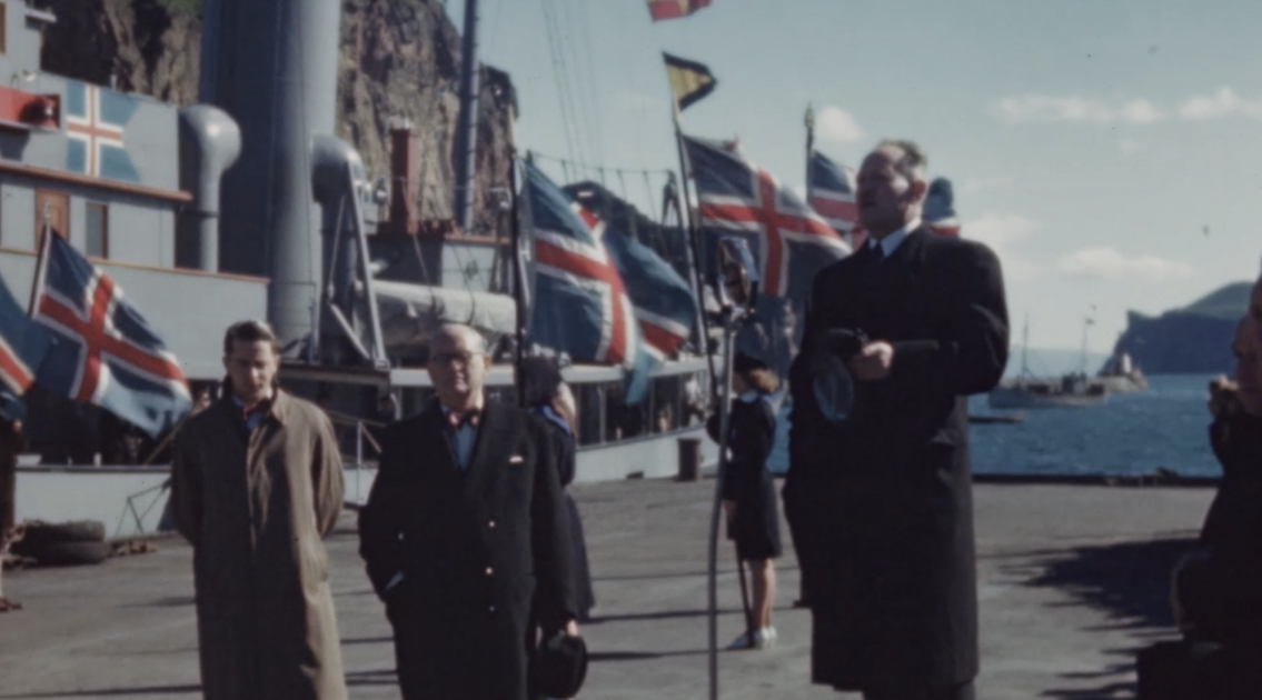 Sveinn Björnsson og Ásgeir Ásgeirsson í Vestmannaeyjum | Island på Film